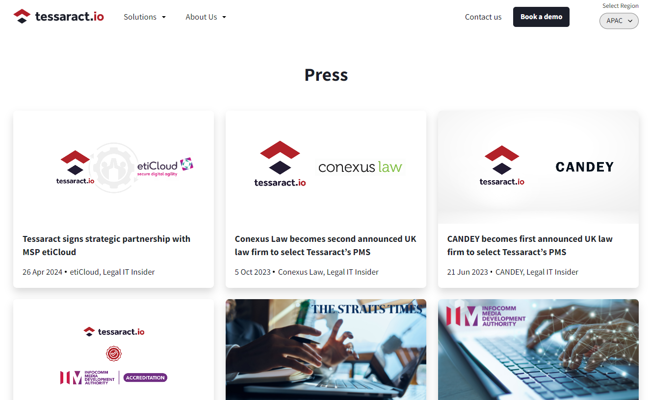 Tessaract in the Press | Media Coverage & News Highlights